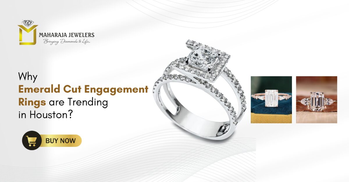 Emerald Cut Engagement Rings In Houston | Mahraja Jewelers